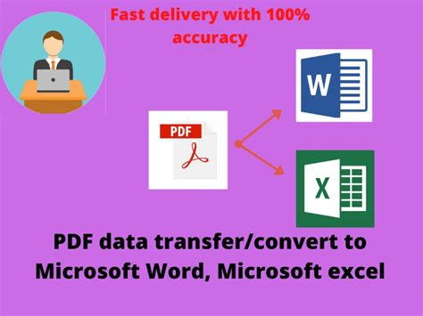 6 Hours Of Pdf Data Convert To MS Word Or Excel Upwork