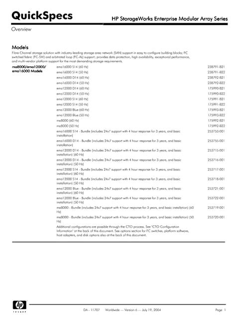 hp storageworks enterprise modular array series