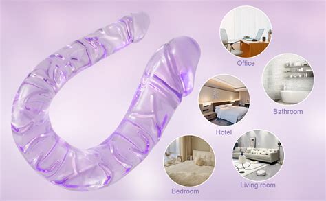 Resxong Double Ended Realistic Dildo Flexible Clear Jelly