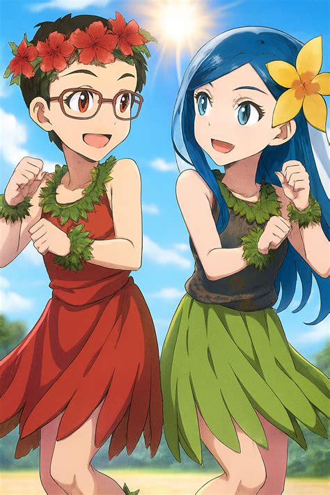 Hula Dances Together By Mirasnowangel96 On Deviantart