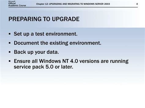 ppt upgrading and migrating to windows server 2003 powerpoint