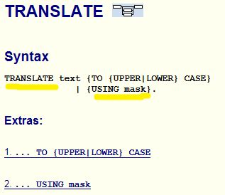 Switch ABAP Variable Value Using Translate Using Mask