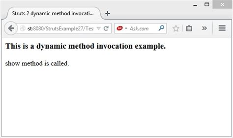 Struts Dynamic Method