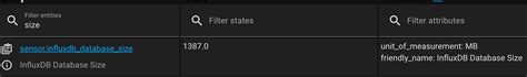 Influxdb Information Database Size As Sensor In Home Assistant Configuration Home