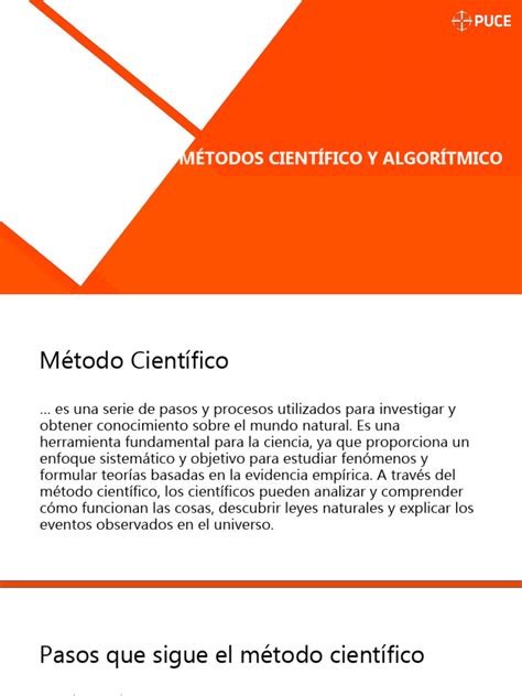 6 2 Método Científico Y Algorítmico Pdf