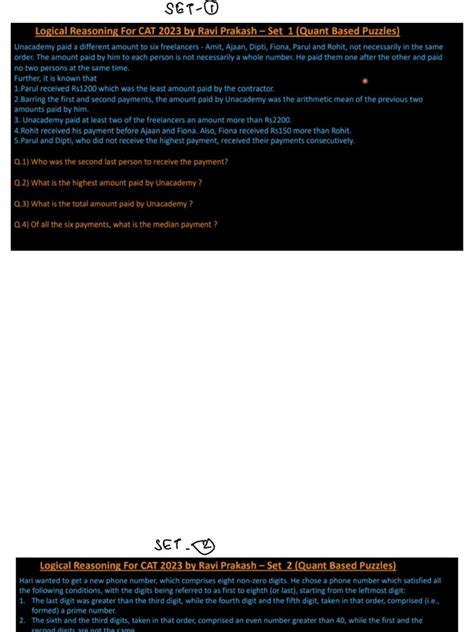 Logical Reasoning Sets 2 Pdf