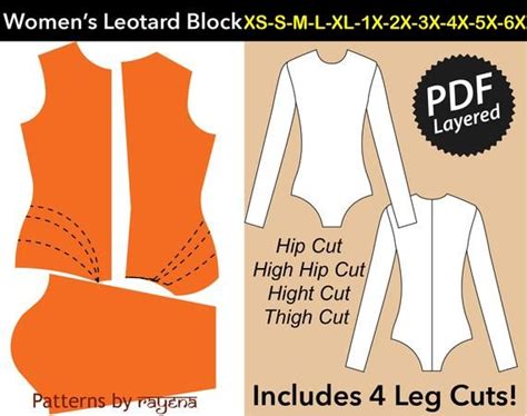 Women S 6 Styles Bodysuit Leotard Set Pdf Sewing Pattern Etsy Artofit