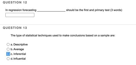 solved question 12 in regression forecasting should be the