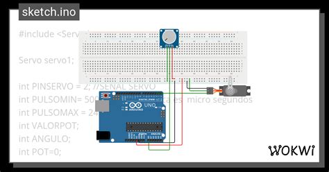 Servomotor Simple Con Control Wokwi Esp32 Stm32 Arduino Simulator