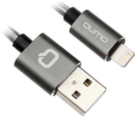 Купить Кабель круглый Qumo Lightning 8 Pin Mfi Usb 2 0 Type A серый 2 м в интернет магазине