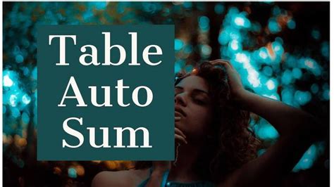 Using AutoSum In Tables Excel Tips MrExcel Publishing