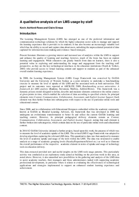 pdf a qualitative analysis of an lms usage by staff