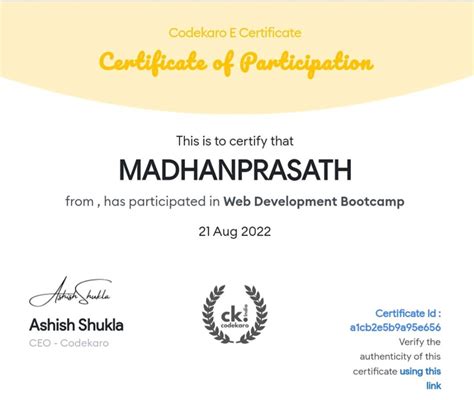 Madhanprasath D On Linkedin Codekaro