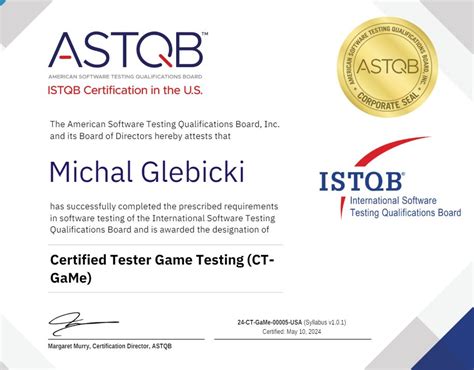 Michał Głębicki On Linkedin Gametesting Istqb Certification Gamingindustry Qualityassurance