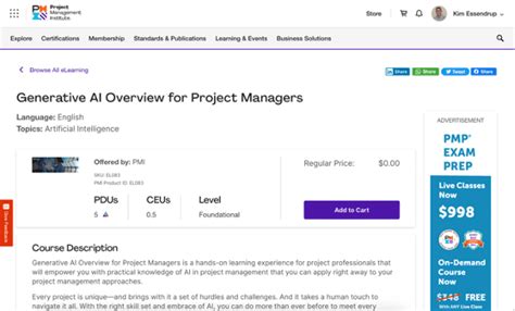Pmis Generative Ai Overview For Project Managers Course
