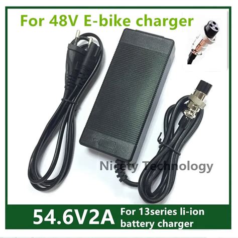 전기 자전거 리튬 배터리 충전기 48v 리튬 배터리 팩용 3 핀 암 커넥터 xlrf xlr 3 소켓 54 6v2a