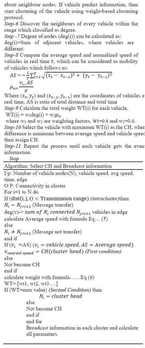 Weight Based Clustering Algorithm For Military Vehicles Communication
