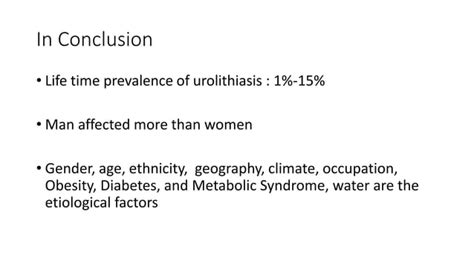 Urolithiasis Epidemology And Pathogenesis Pptx Medical Health