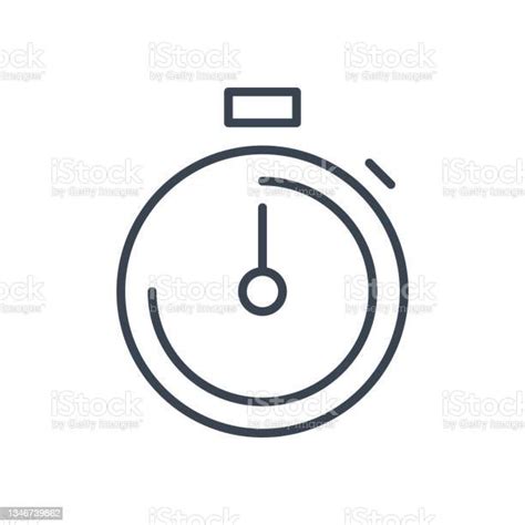 스톱워치 타이머 라인 아이콘 벡터 스톡 일러스트레이션 24에 대한 스톡 벡터 아트 및 기타 이미지 24 24시간 검은색 Istock