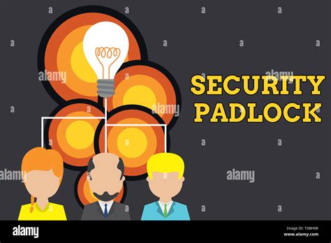 Conceptual Hand Writing Showing Security Padlock Concept Meaning Hardened Steel Body And Double