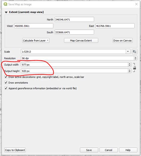 Change The Default Output Width And Height In QGIS Save Map As Image Feature Geographic