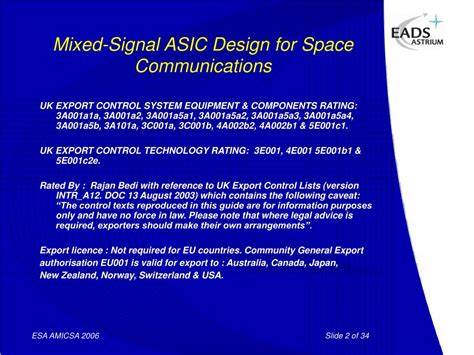 PPT Mixed Signal ASIC Design For Space Communications PowerPoint