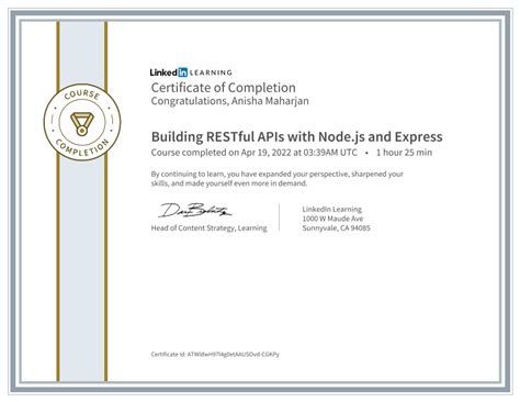 anisha maharjan on linkedin certificate of completion