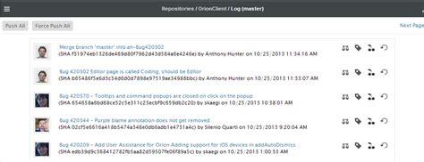 orion documentation user guide reference git log page eclipsepedia