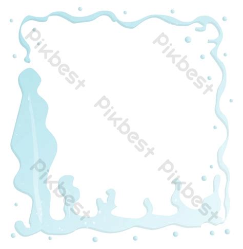 여름 물 리플 푸른 바다 물결 테두리 일러스트 Png Psd 무료 다운로드 Pikbest