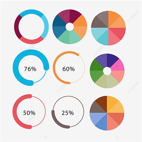 아름다운 원 인포 그래픽 요소 인포 그래픽 데이터 차트 원소 인포 그래프 Png 일러스트 및 벡터 에 대한 무료 다운로드