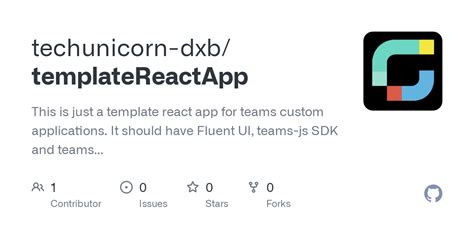 Github Techunicorn Dxbtemplatereactapp This Is Just A Template React App For Teams Custom