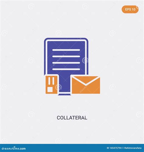 2 Color Collateral Concept Vector Icon Isolated Two Color Collateral Vector Sign Symbol