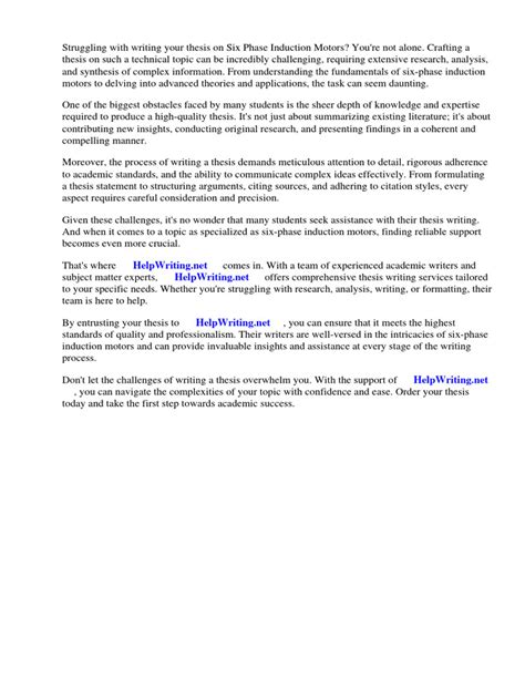 Six Phase Induction Motor Thesis Pdf