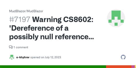 Warning Cs8602 Dereference Of A Possibly Null Reference In Muddatagrid Propertycolumn · Issue