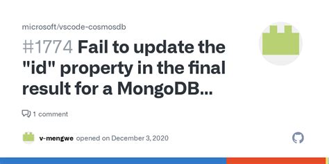 Fail To Update The Id Property In The Final Result For A Mongodb Account · Issue 1774