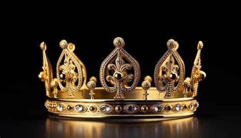 Premium Ai Image Isolated King Crown On White Background