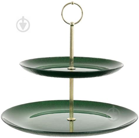 ᐉ Фруктовниця Dekor Cam двохярусна Focus 21 28 см зелена • Краща ціна в Києві Україні • Купити