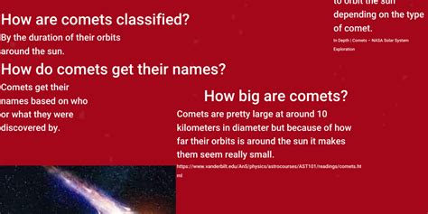 Comets Infographic By Kaden Livingston Infogram