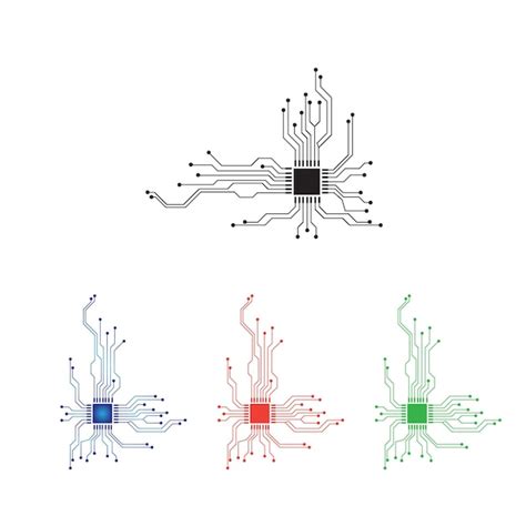 Premium Vector Circuit Logo Template Vector Illustration Icon Design