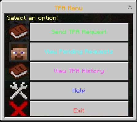 Better SimpleTPA Minecraft Bedrock Scripts CurseForge