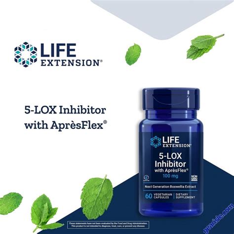 Buy Life Extension 5 Lox Inhibitor With Aprèsflex 100mg 60 Veggie Caps