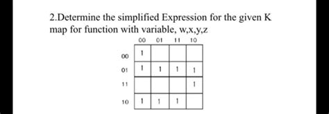 solved 2 determine the simplified expression for the given k