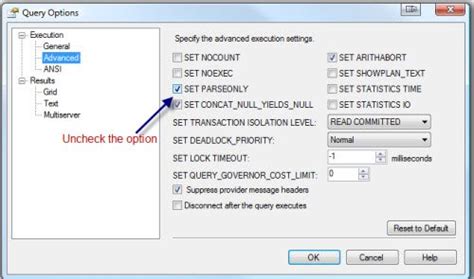 sql server ssms query command s completed successfully without any