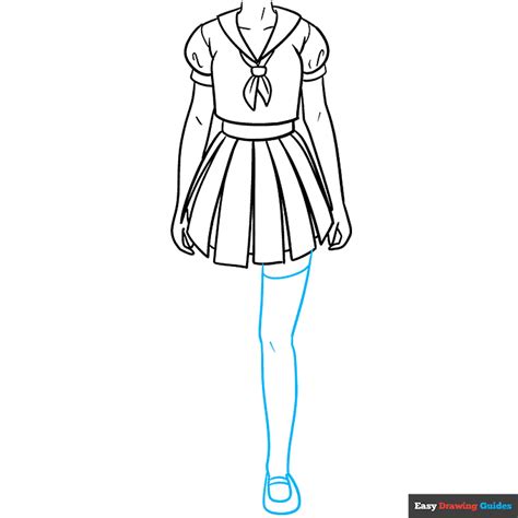 How To Draw An Anime Babe Girl Uniform Easy Step By Step Tutorial