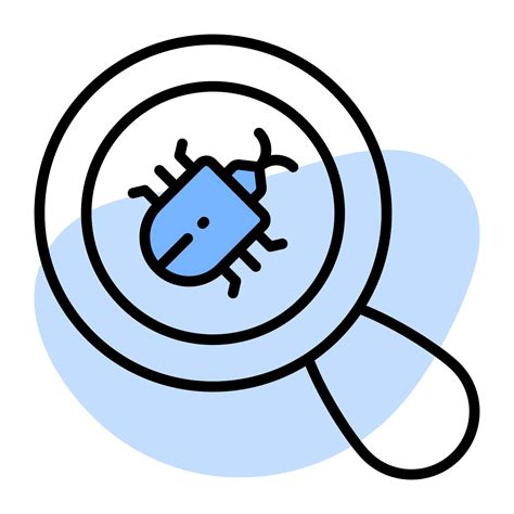 Bug Under Magnifier Depicting Vector Of Virus Scanning Editable Design 20937954 Vector Art At