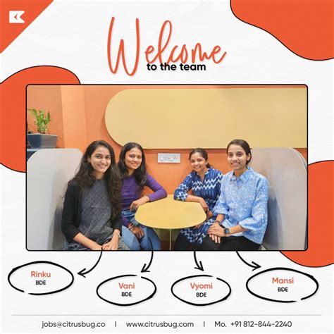 Citrusbug Technolabs On Linkedin Bde Bdm Business Onbording Welcomepost Newemployee