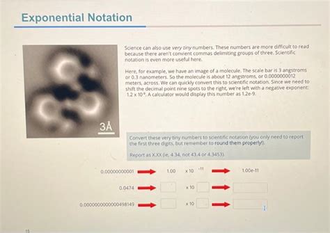 Solved Exponential Notation Science Can Also Use Very Tiny Chegg Com