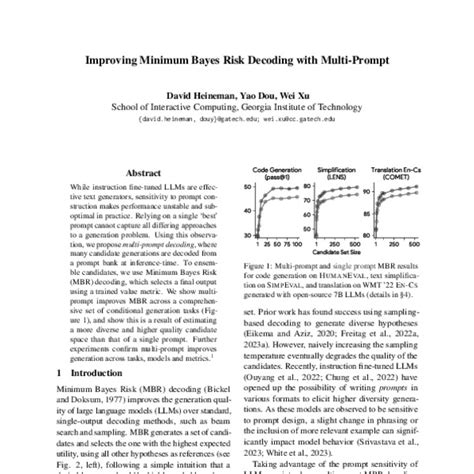 Improving Minimum Bayes Risk Decoding With Multi Prompt Acl Anthology