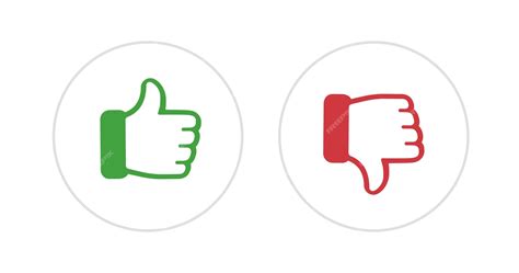 premium vector like and dislike icon button set