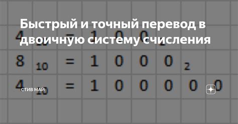 Быстрый и точный перевод в двоичную систему счисления | Стив Май | Дзен